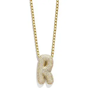 Baublebar Bubble Initial Pendant Necklace - Clear R
