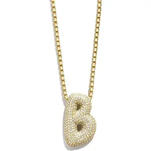 Baublebar BaubleBar Bubble Initial Pendant Necklace Gold B