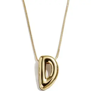 Baublebar BaubleBar Bubble Initial Pendant Necklace Gold D