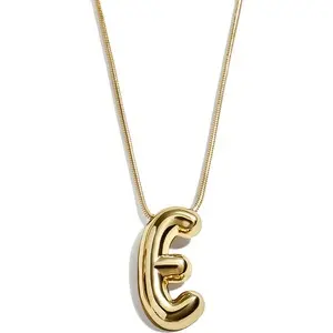 Baublebar BaubleBar Bubble Initial Pendant Necklace Gold E