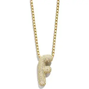 Baublebar BaubleBar Bubble Initial Pendant Necklace Gold F