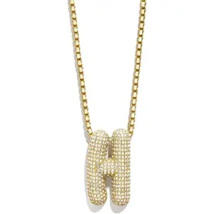 Baublebar BaubleBar Bubble Initial Pendant Necklace Gold H