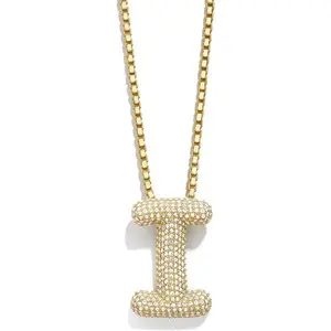 Baublebar BaubleBar Bubble Initial Pendant Necklace Gold I