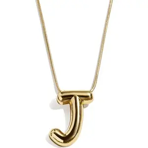 Baublebar Bubble Initial Pendant Necklace - Gold J