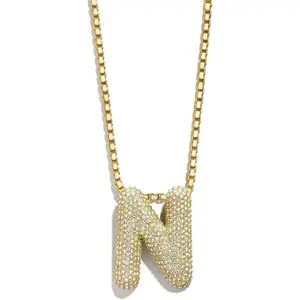 Baublebar BaubleBar Bubble Initial Pendant Necklace Gold N