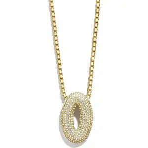 Baublebar BaubleBar Bubble Initial Pendant Necklace Gold O