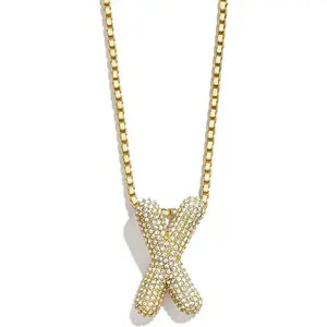 Baublebar BaubleBar Bubble Initial Pendant Necklace Gold X