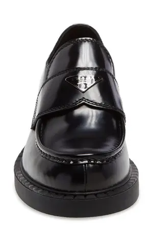 Prada Brushed Leather Loafer