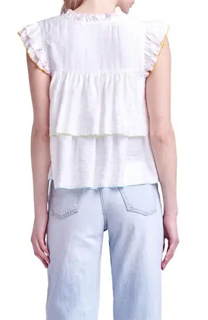 English Factory Colorblock Edge Tiered Top