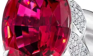MINDI MOND Rubellite Tourmaline And Diamond Ring