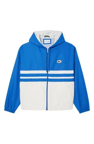 Lacoste Water Repellent Colorblock Hooded Jacket