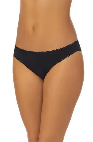 ON GOSSAMER Cabana Cotton Leakproof Bikini - Black