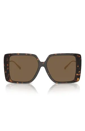 Tory Burch 56mm Square Sunglasses - Tortoise