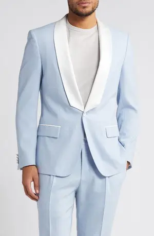 Hugo Henry Slim Fit Suit Jacket - Light Blue