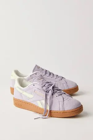 REEBOK Club C Grounds Suede Sneakers - Dusk Purple/astro Lime