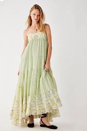 Free People Last Dance Printed Maxi Dress In Green Combo - 57% Off |  Editorialist