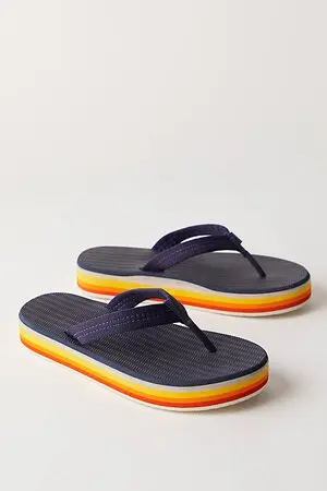 HARI MARI Dunes Sunset Platform Flip-flops - Navy