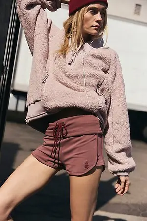 Free People Limitless Fitted Shorts - Sour Cherry