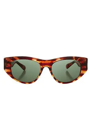 SUNGLASS MUSEUM Vintage Marion Cat Eye Sunglasses - Brown Motif