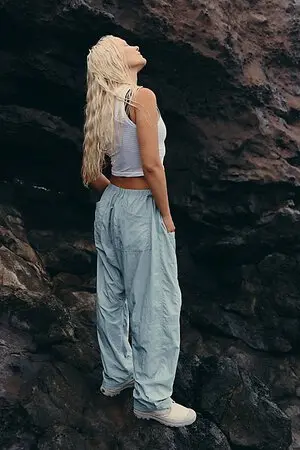 Free People Well Played Pants - Beach Fog