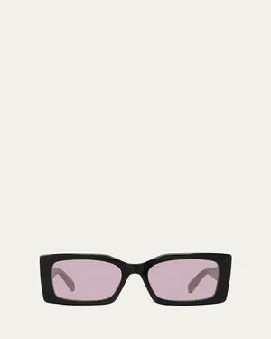 Stella McCartney Rectangle Sunglasses - Shiny Black