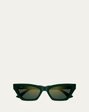 CARTIER Logo Cat-eye Sunglasses - Green