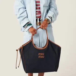 Miu Miu Ivy Denim Tote Bag