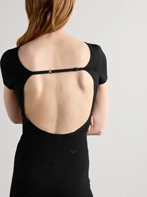 Nike Open-back Stretch-knit Bodysuit