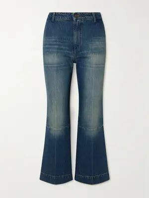 Victoria Beckham Cropped Flared High-rise Jeans