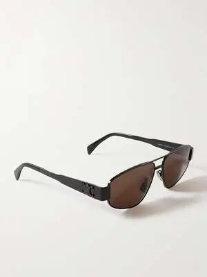 Celine Triomphe Aviator-style Sunglasses - Black