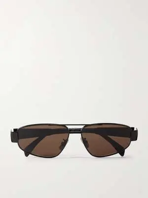 Celine Triomphe Aviator-style Sunglasses - Black