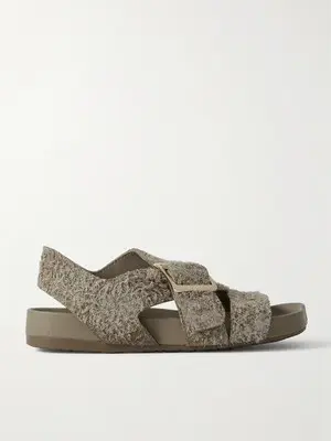 Loewe Ease Brushed-suede Sandals