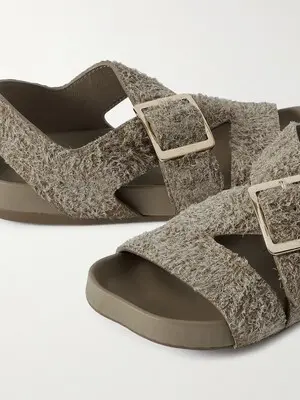 Loewe Ease Brushed-suede Sandals