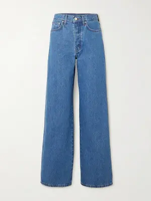 ST. AGNI High-rise Wide-leg Organic Jeans