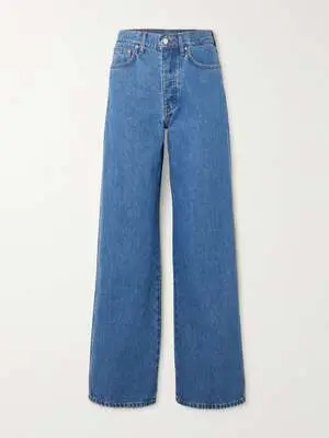 ST. AGNI High-rise Wide-leg Organic Jeans