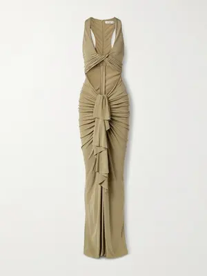 Christopher Esber Vivenda Cutout Draped Jersey Maxi Dress
