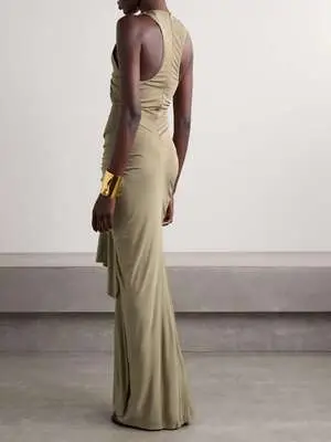 Christopher Esber Vivenda Cutout Draped Jersey Maxi Dress