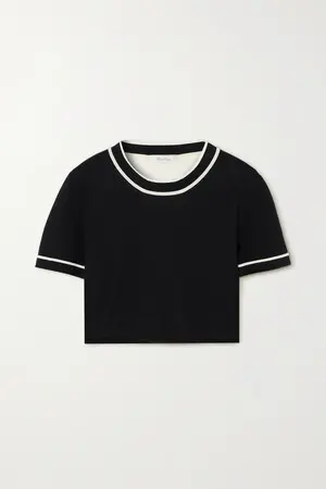 Max Mara Uscio Cropped Two-tone T-shirt