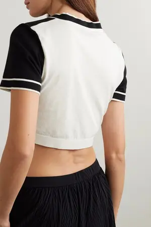 Max Mara Uscio Cropped Two-tone T-shirt