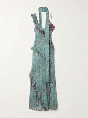 siedrs monica ruffled glittered organza maxi dress MONICA