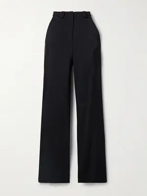 Another Tomorrow Crepe Straight-leg Trousers