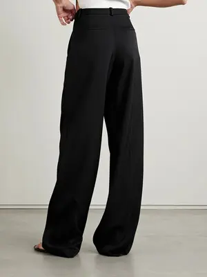 Another Tomorrow Crepe Straight-leg Trousers