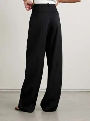 Another Tomorrow Crepe Straight-leg Trousers
