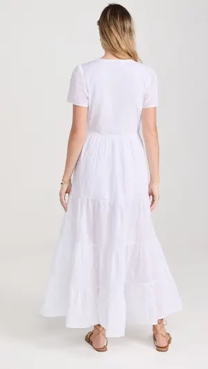 Playa Lucila Button Maxi Dress - White