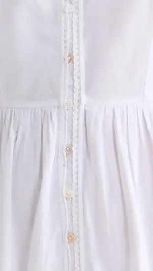 Playa Lucila Button Maxi Dress - White