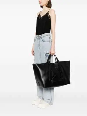Off-White Leather Tote Bag