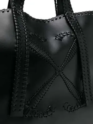 Off-White Leather Tote Bag