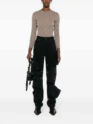 Balenciaga Flocked Logo Cotton Jumper