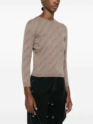 Balenciaga Flocked Logo Cotton Jumper