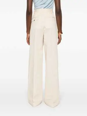 Maison Kitsuné Logo-embroidered Pleated Trousers